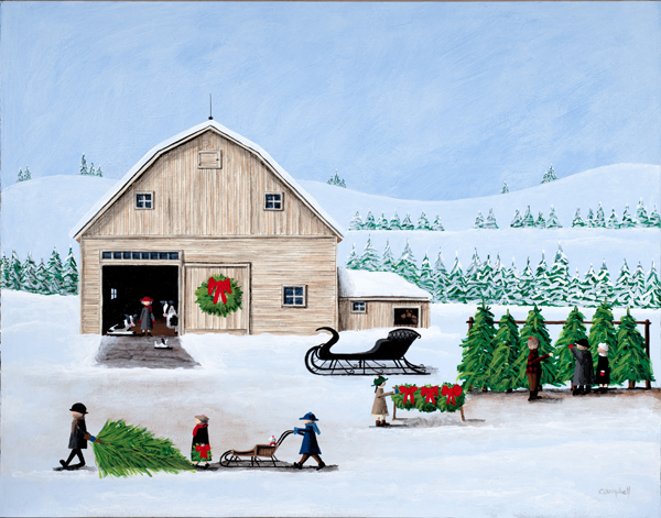 “Christmas Tree Farm” by artist Tim Campbell – Ink & Join